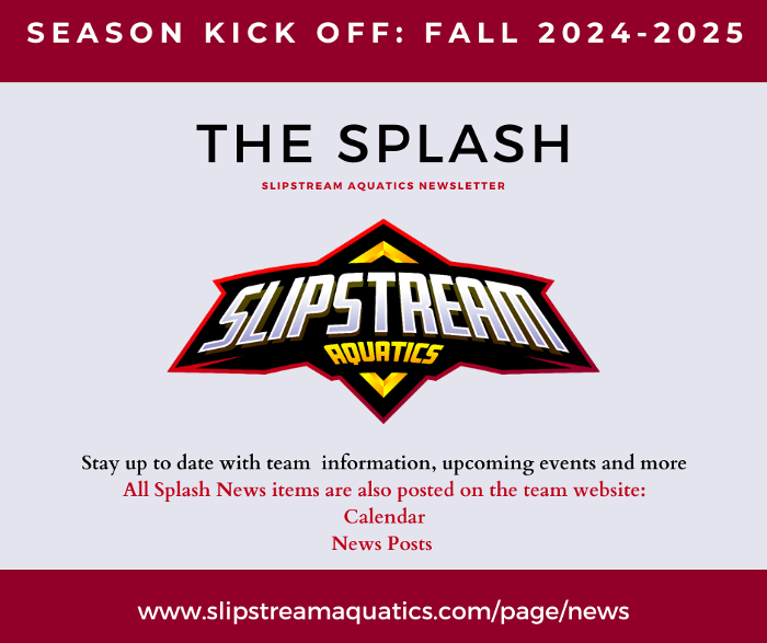 THE SPLASH: SSA NEWSLETTER FALL SEASON KICK OFF